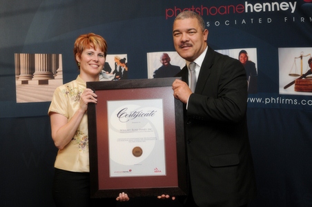 ABSA Bank Certificate of Achievement 2010 awarded to Wright Rose-Innes inc.